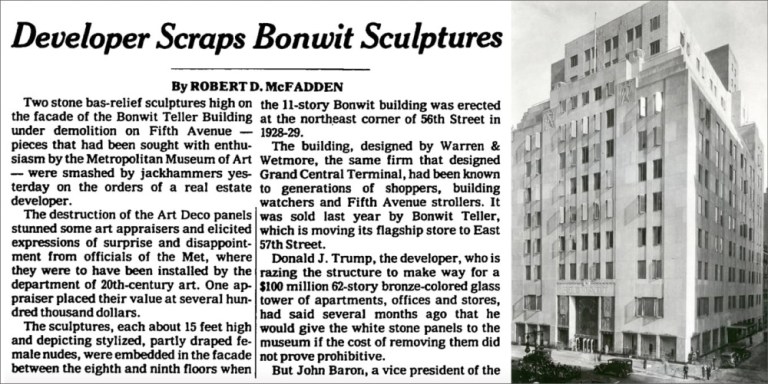 The Travesty of Trump Tower and Bonwit Teller | Envisioning The ...