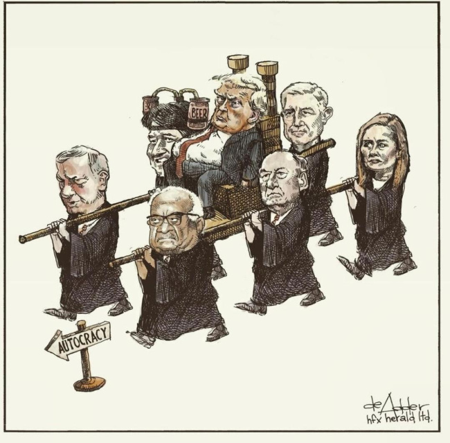 King Trump cartoon Supteme Court(1) | Envisioning The American Dream