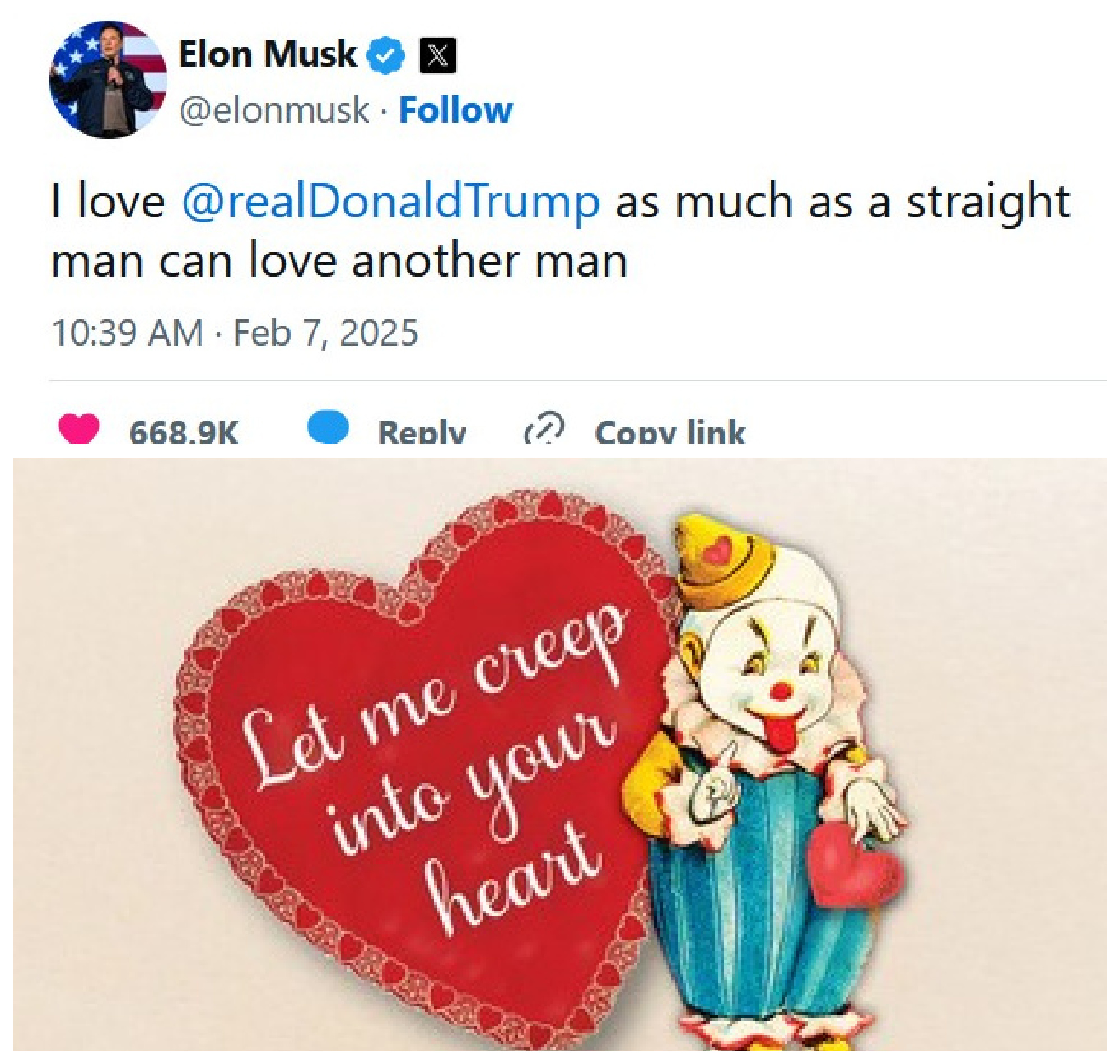 Musk Valentine Tweet | Envisioning The American Dream
